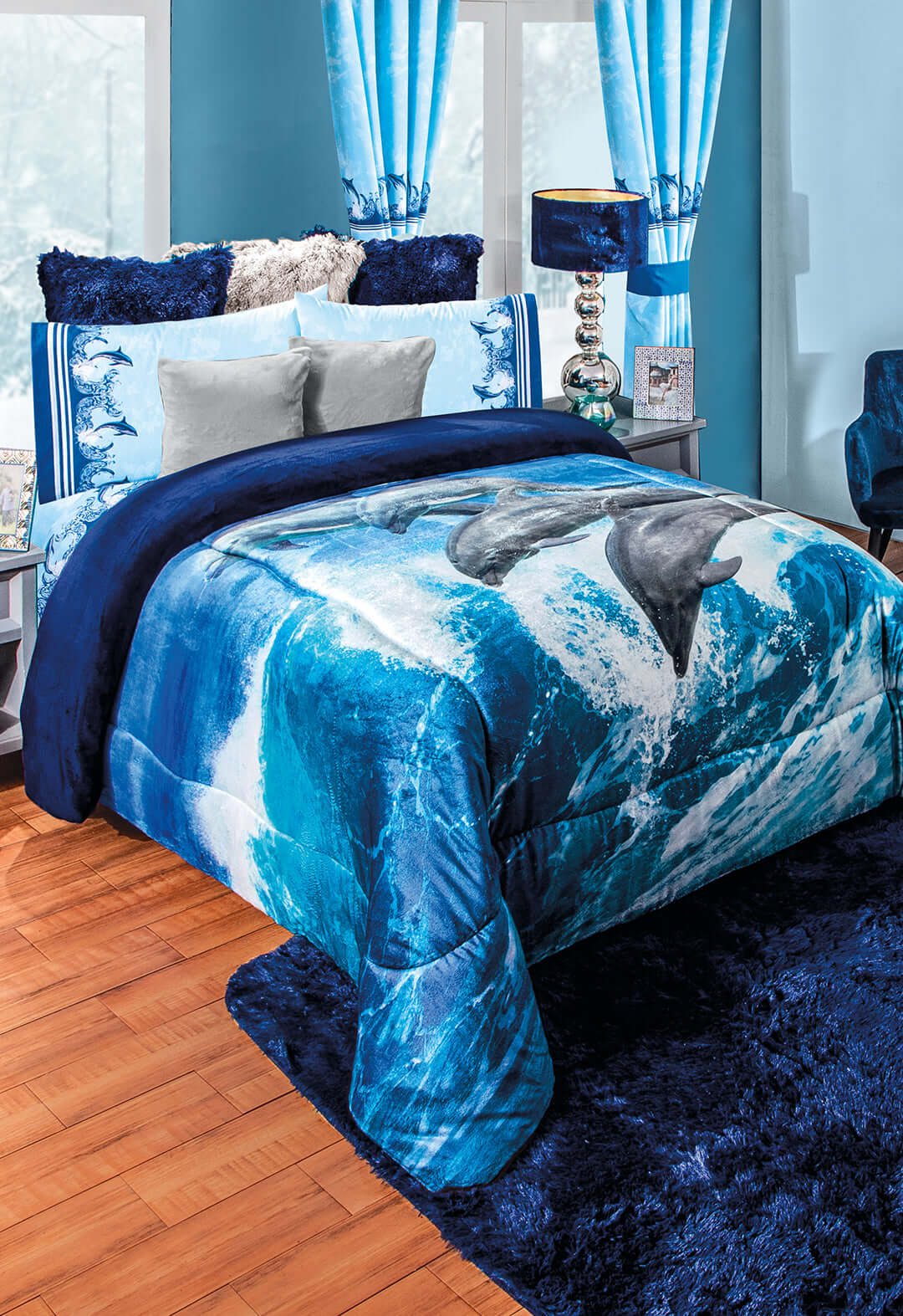 Suave Cobertor duo, Azul Altamar – Intima USA
